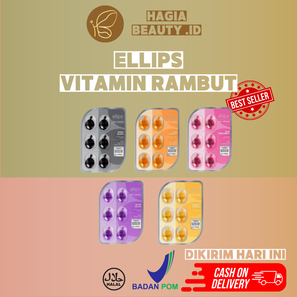 Jual Ellips Vitamin Rambut ISI 6 KAPSUL - ELIPS ORIGINAL 100 % | Shopee ...