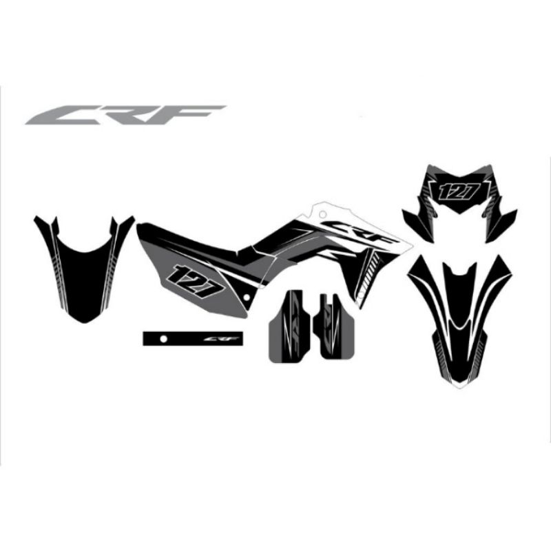Jual decal crf 150 l full body / decal crf 150 l full body merah ...