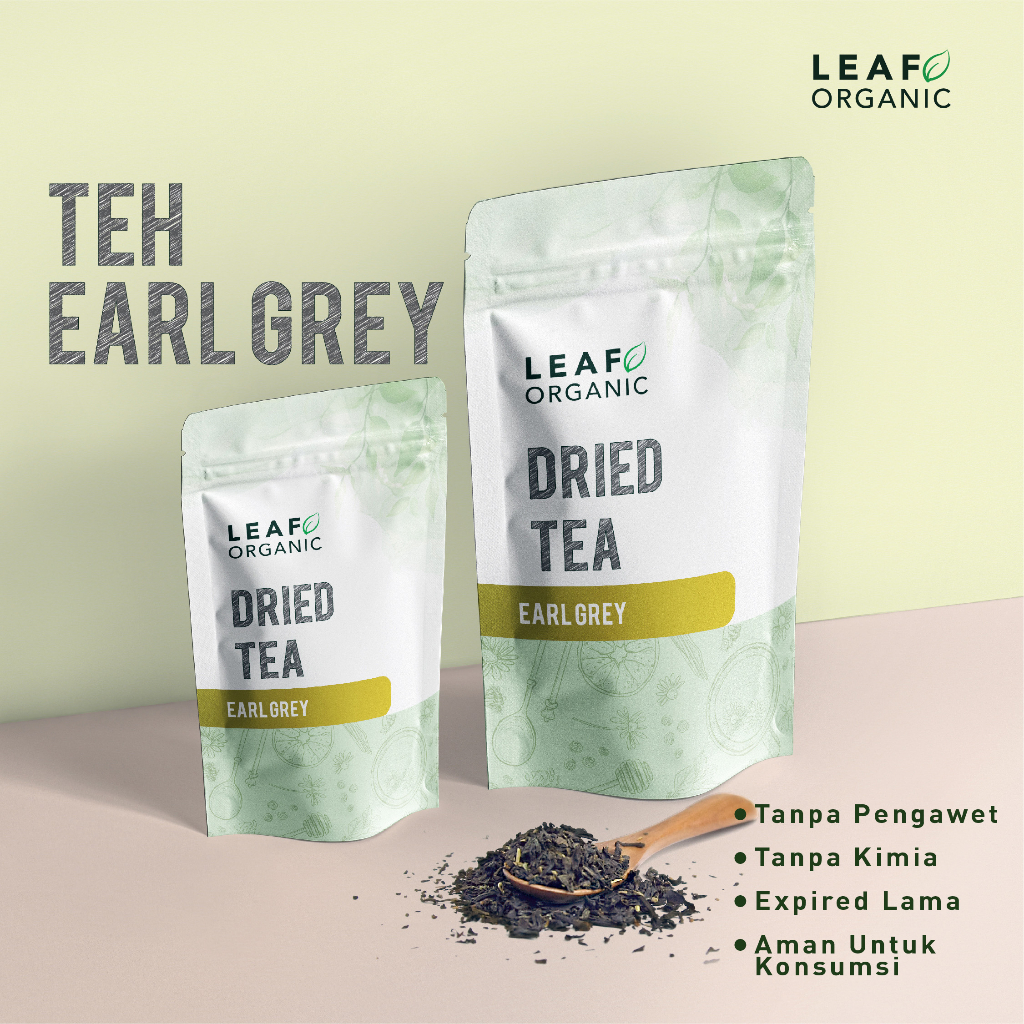 Jual Teh Premium Earl Grey LEAF ORGANIC Strong Bergamot Dried Tea Murni ...