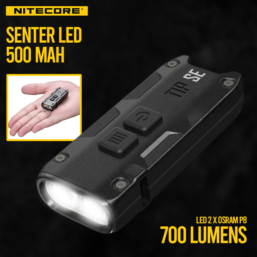 Jual NITECORE Senter LED 2 OSRAM P8 700 Lumens - TIP SE - Black ...