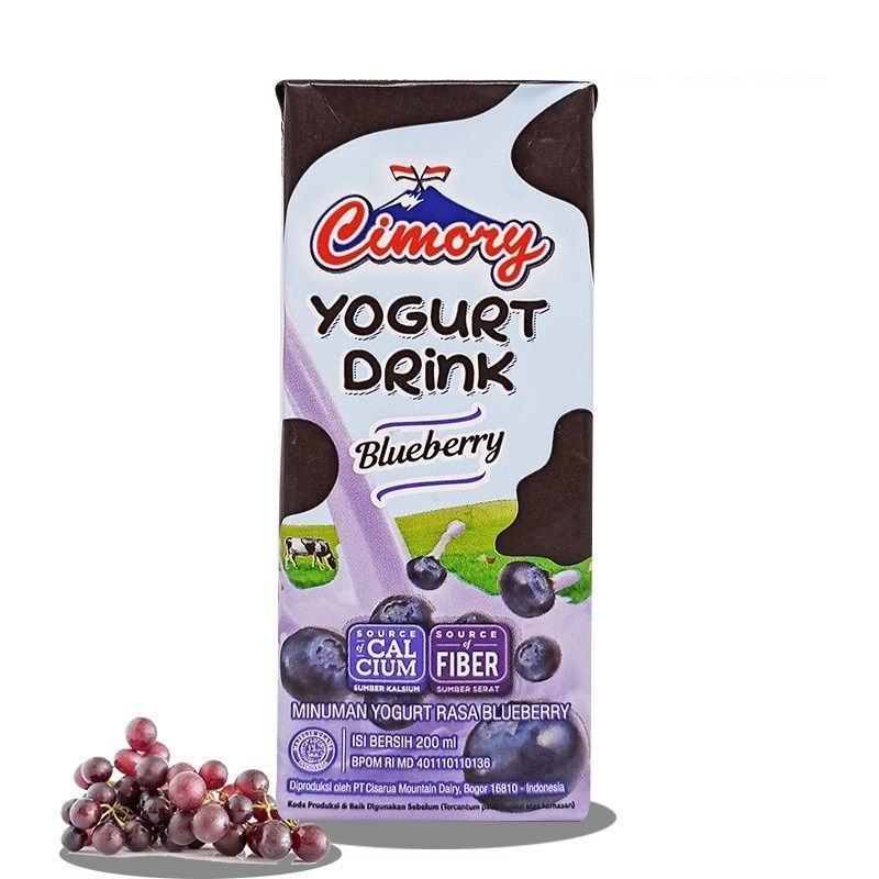 Jual CIMORY YOGURT DRINK 200ML RASA BLUEBERRY | Shopee Indonesia