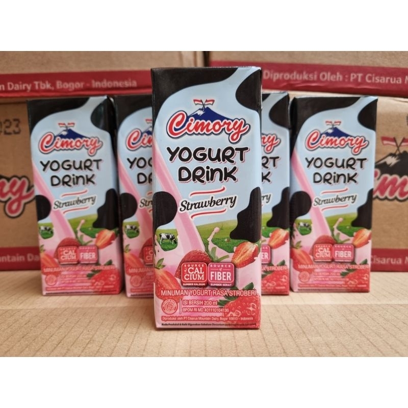 Jual 1 DUS ISI 24 CIMORY YOGURT DRINK 200ML RASA STRAWBERRY | Shopee Indonesia