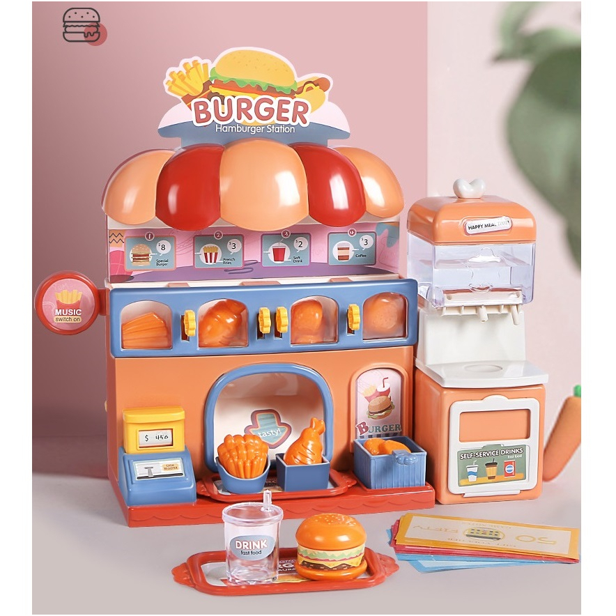 Jual PERAN MAINAN DIY ANAK HAMBURGER / HUMBUGER BURGER PRETEND PLAY ...