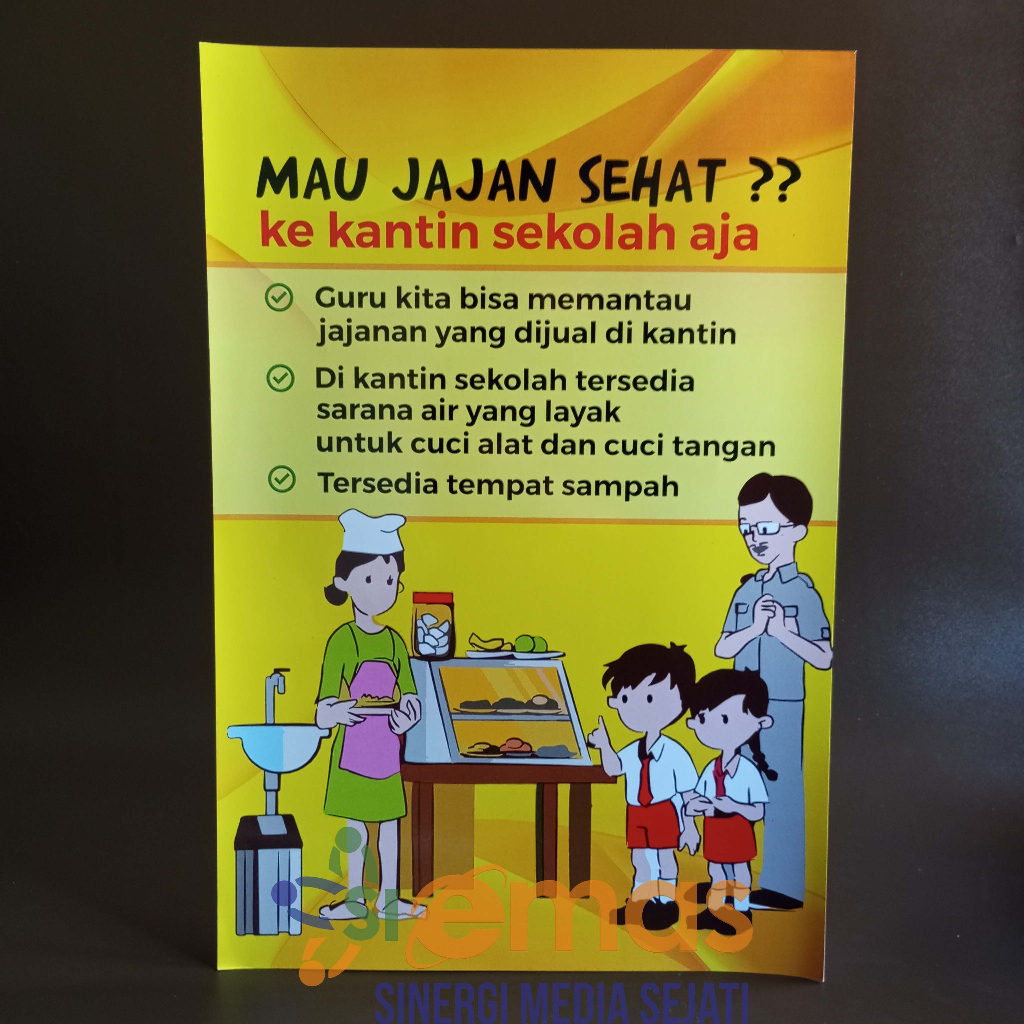 Jual Poster Sekolah | Poster Jajan Sehat | Poster Edukasi | Poster ...