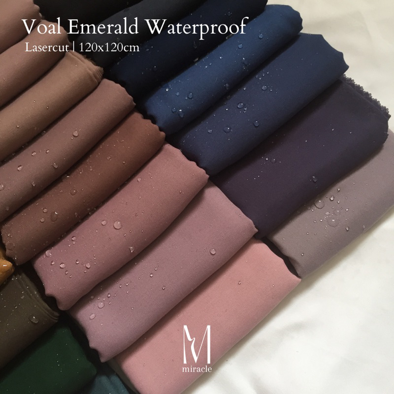 Jual Miracle | Voal Emerald Waterproof Anti Air | Lasercut 120x120cm ...