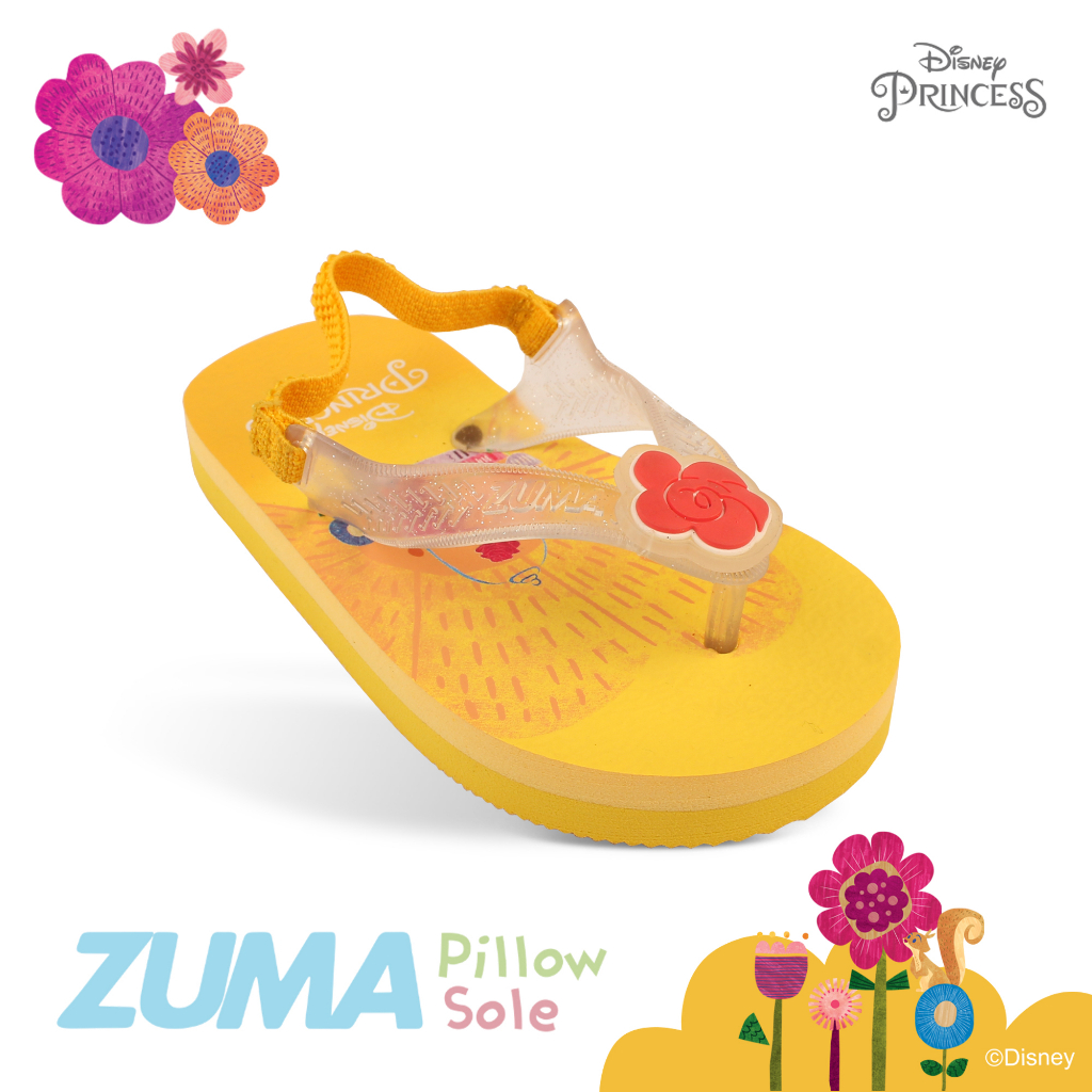 Jual Zuma Baby x Disney Princess Belle Yellow, Sandal Jepit Bayi Karet ...