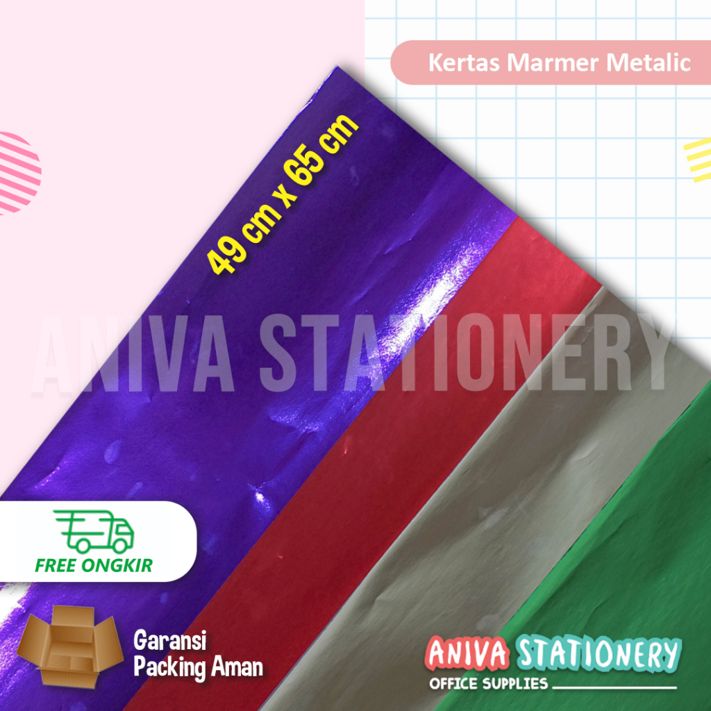 Jual KERTAS EMAS MAS METALIK MARMER MENGKILAT KILAP BLINK METALIZING 10 ...