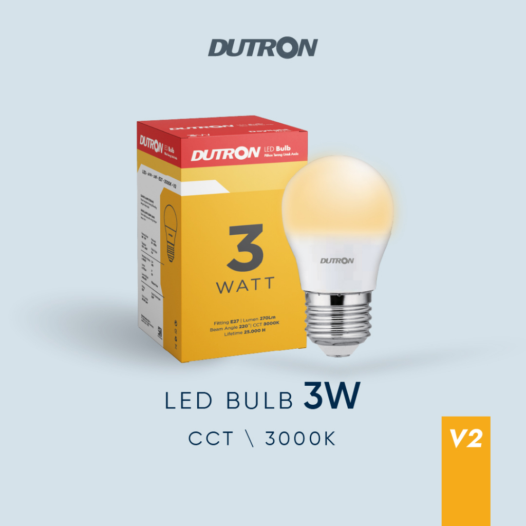 Jual DUTRON Lampu LED Bulb 3 Watt 3000K Kuning | Shopee Indonesia