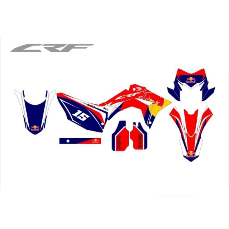 Jual decal crf 150 l full body / decal crf 150 l full body merah hitam ...