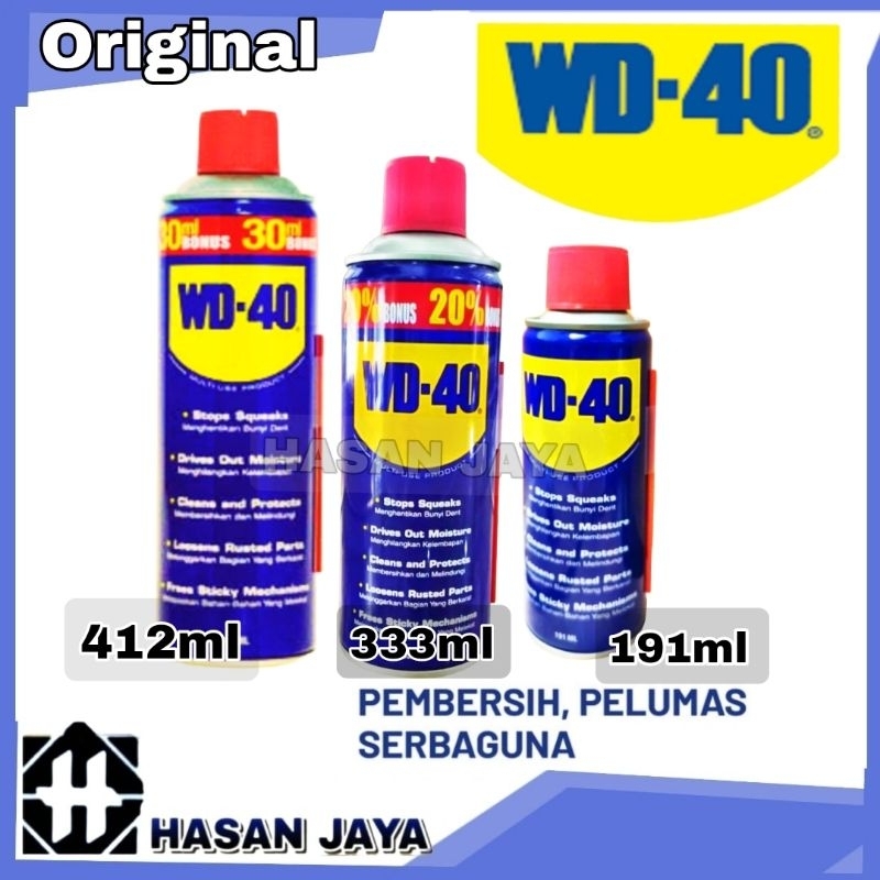 Jual WD-40 Pelumas 412ML / Pembersih Pelumas Cairan Semprot Anti Karat WD ORIGINAL | Shopee ...