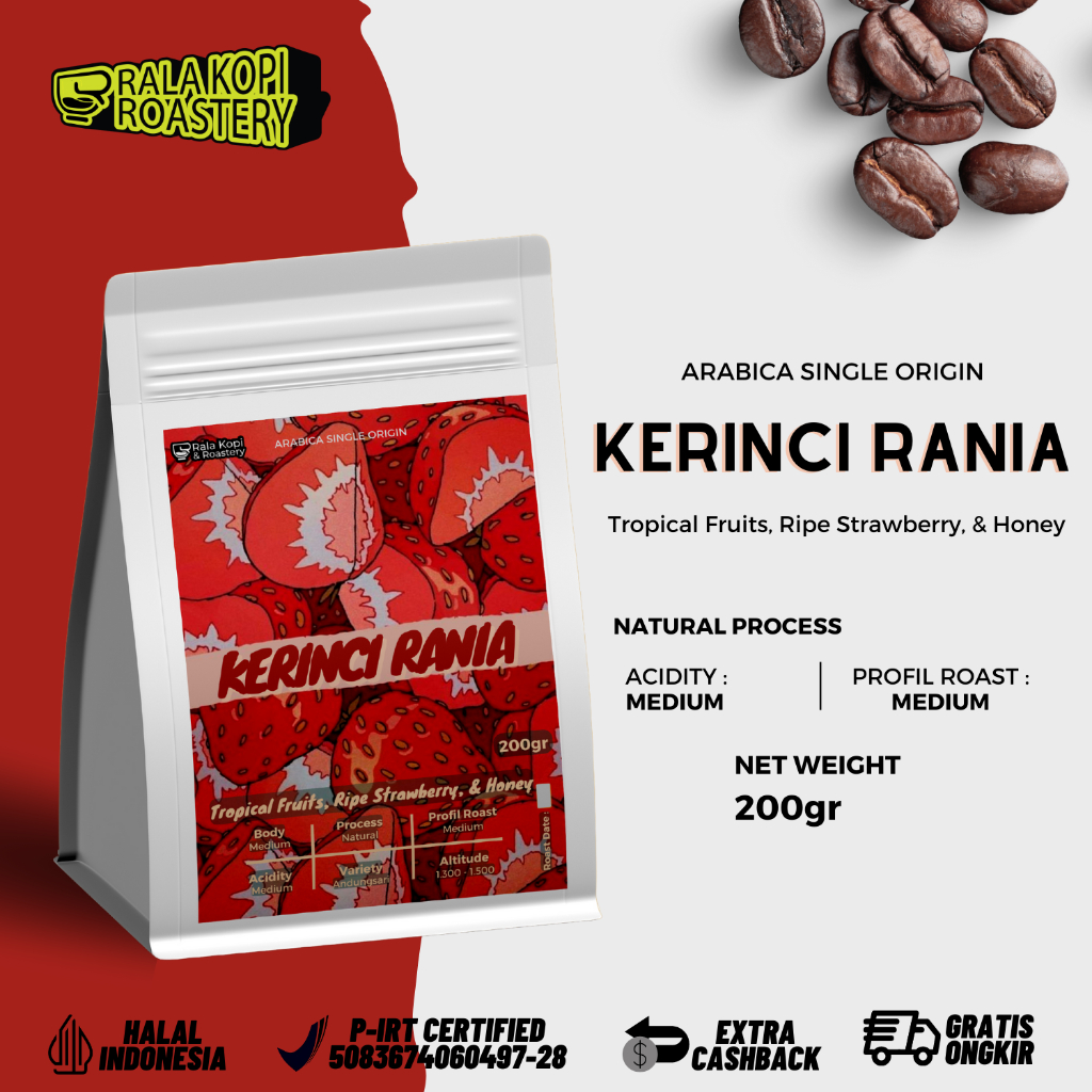 Jual Kopi Arabika Kerinci Natural | Biji Kopi Single Origin Arabica 200gr | Shopee Indonesia
