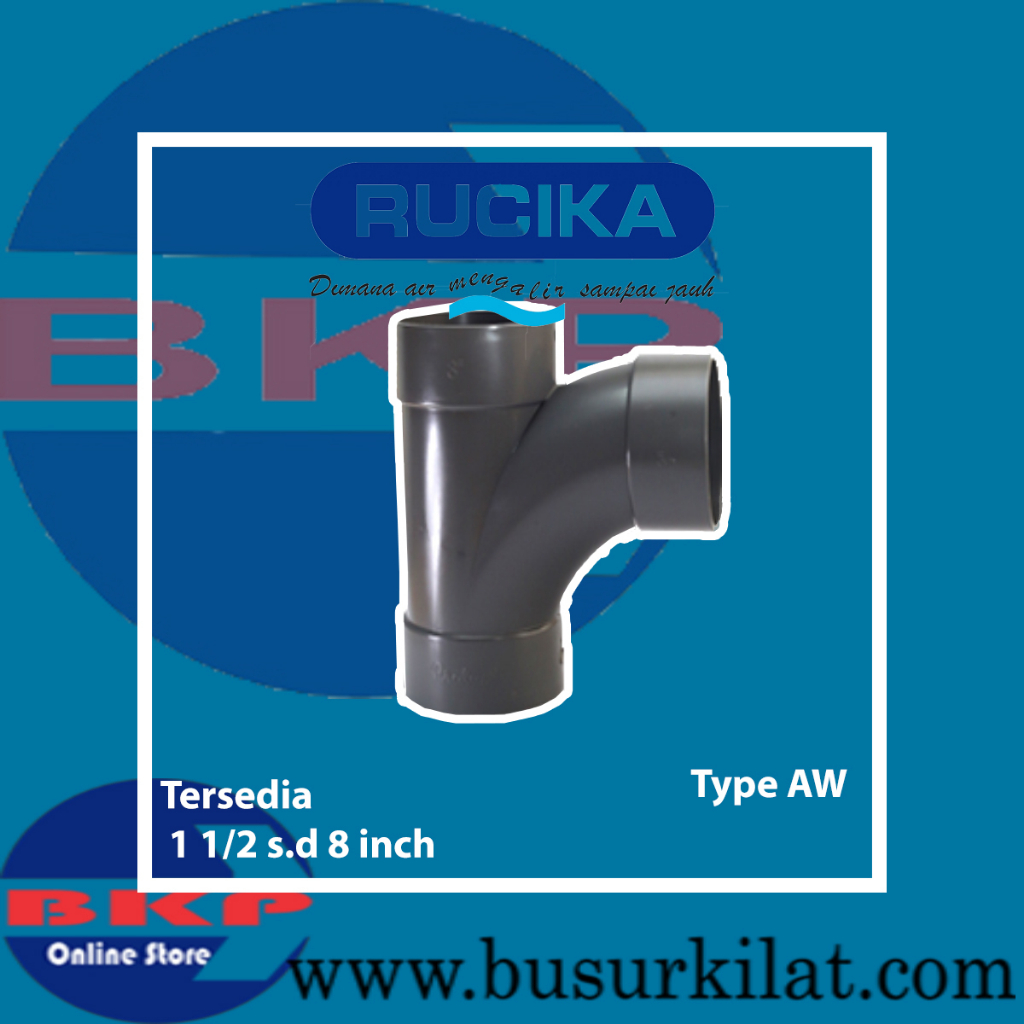 Jual Tee Way 2 1/2 X 1 1/2 Pvc Rucika Aw / Ty 90 / Sambungan Pipa | Shopee Indonesia