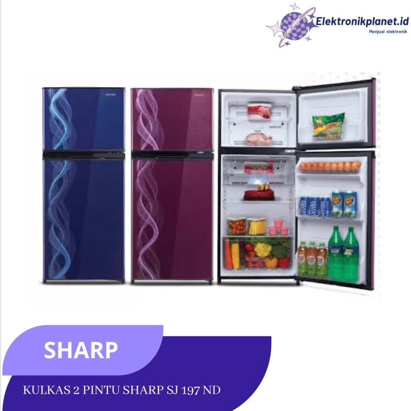Jual KULKAS 2 PINTU SHARP SJ 197 197ND | Shopee Indonesia