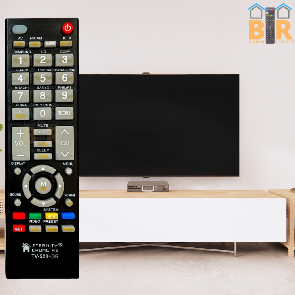 Jual Remot Remote Multi TV LCD LED Tabung +DIGITAL Receiver Chunghe type TV-528+DR multifungsi ...