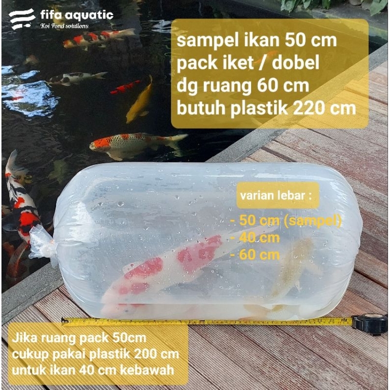 Jual plastik packing ikan PE roll meteran tebal kuat | Shopee Indonesia