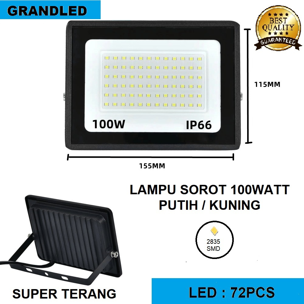 Jual LAMPU SOROT LED TEMBAK 100WATT OUTDOOR IP66 FLOODLIGHT Flood Light - AC220V | Shopee Indonesia