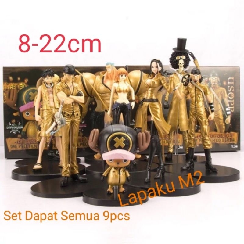Jual Action Figure One piece GLM GOLD MOVIE Luffy Zoro Sanji Nami Brook ...