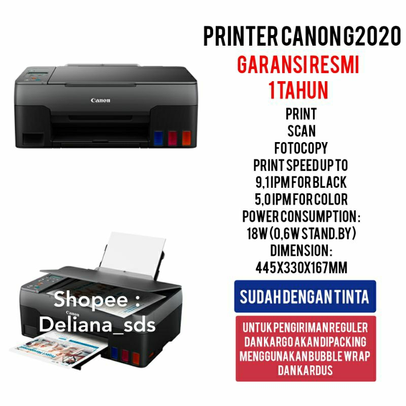 Jual Printer Canon G2020 Garansi Resmi 1 Tahun Printer Canon G 2020 ...