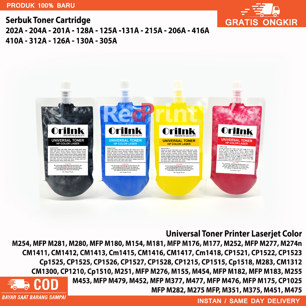 Jual Serbuk Toner Universal Printer Laserjet Color CP1025, M177, M454 ...