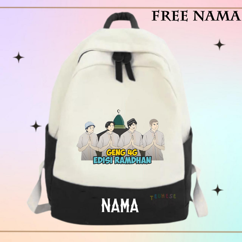 Jual (FREE NAMA) tas backpack anak sekolah anak tk sd motif karakter ...