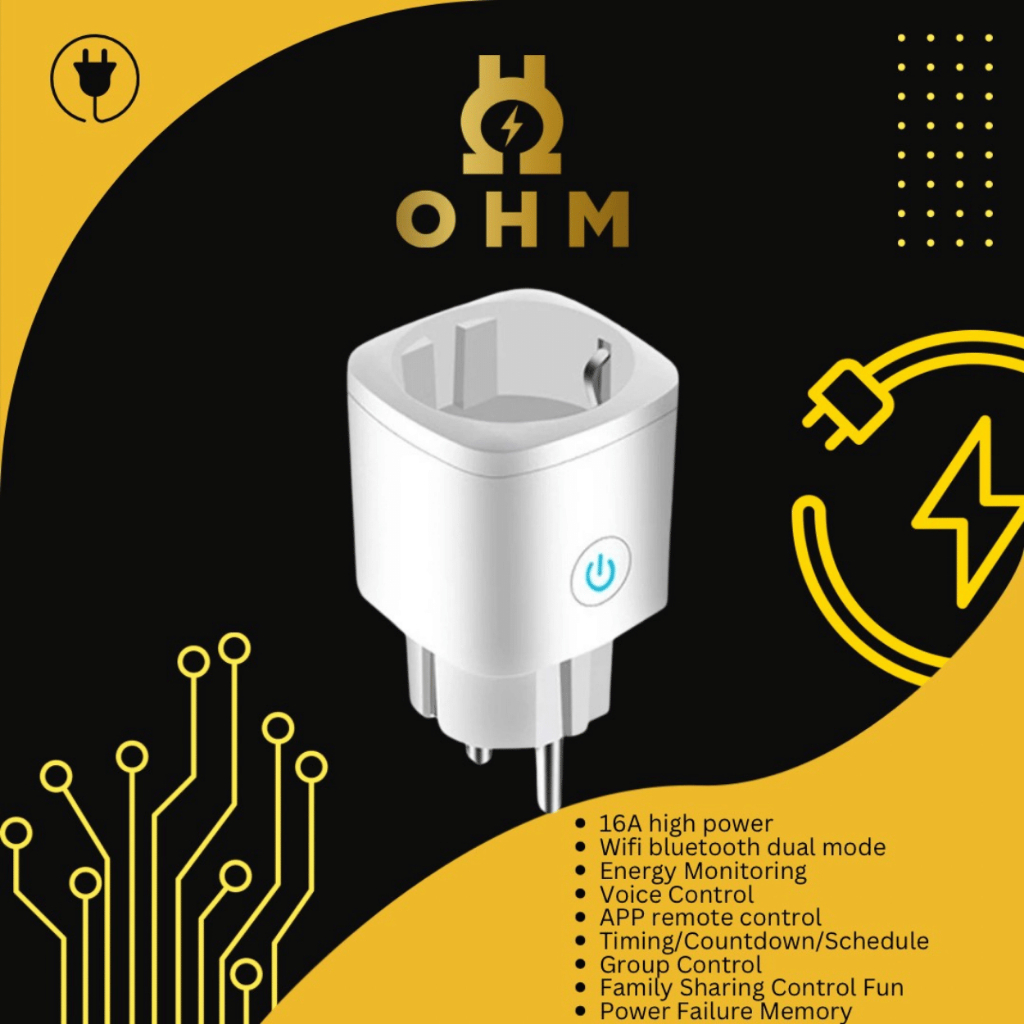 Jual OHM Smart Plug wifi Colokan Listrik Pintar Wireless | IOT smart home tool | Shopee Indonesia