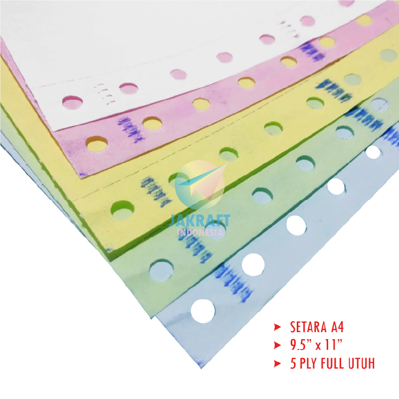Jual (1 Box) Kertas Komputer Continuous Form Paper A4 5 Ply K5 9.5" x ...