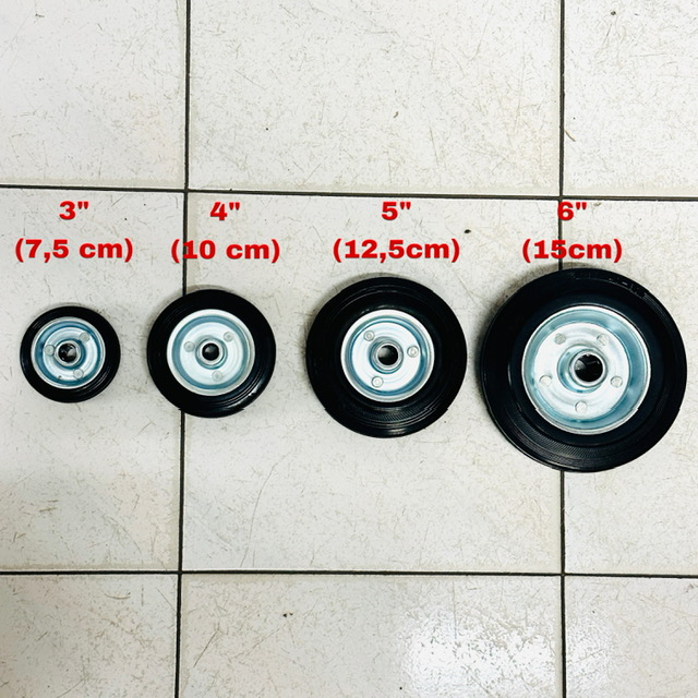 Jual Roda Karet/Roda Gerobak/Roda Lemari/Roda Saja 3,4,5,6 inch ...