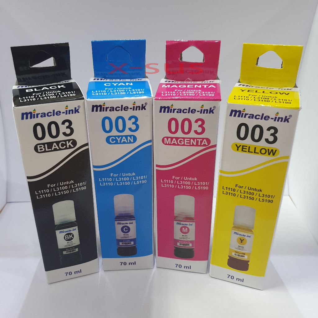 Jual Tinta botol compatible epson 003 1 set 4 warna untuk l1110,l1210 ...