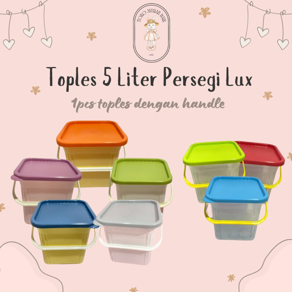 Jual TOPLES 5 LITER PERSEGI HANDLE - TOPLES KRUPUK SNACK MB OFFICIAL ...