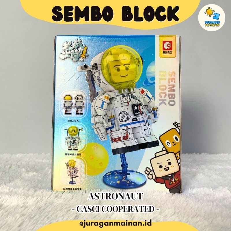 Jual SEMBO BLOCKS Super Cute Rocket Astronaut - Bricks Mainan Block Fun ...