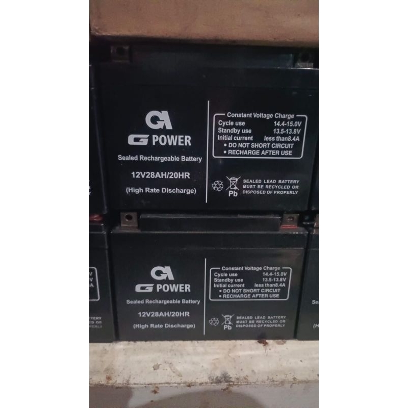 Jual BATTERY vrla merek G power 12 v 26ah | Shopee Indonesia
