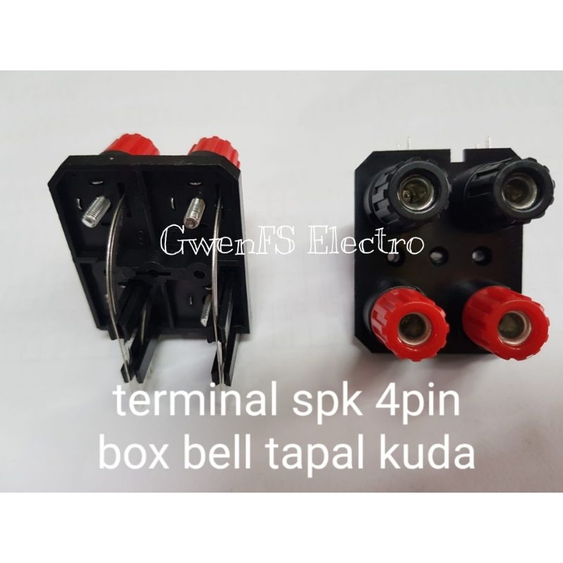 Jual Terminal Speaker Box 4 Pin Box Bell Tapal Kuda Binding Post Pos ...