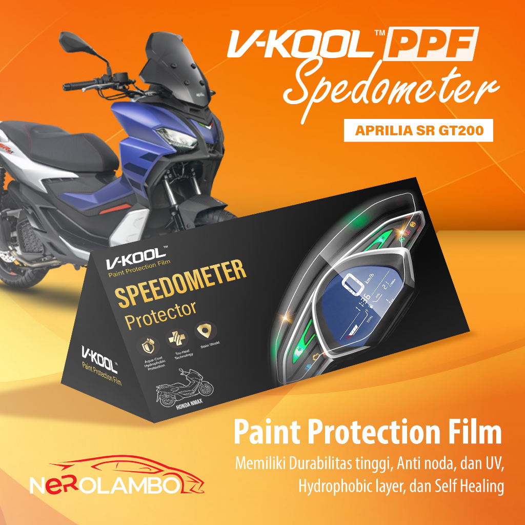 Jual VKOOL PPF Speedometer Aprilia SR GT 200 | Nero Lambo Official | Shopee Indonesia