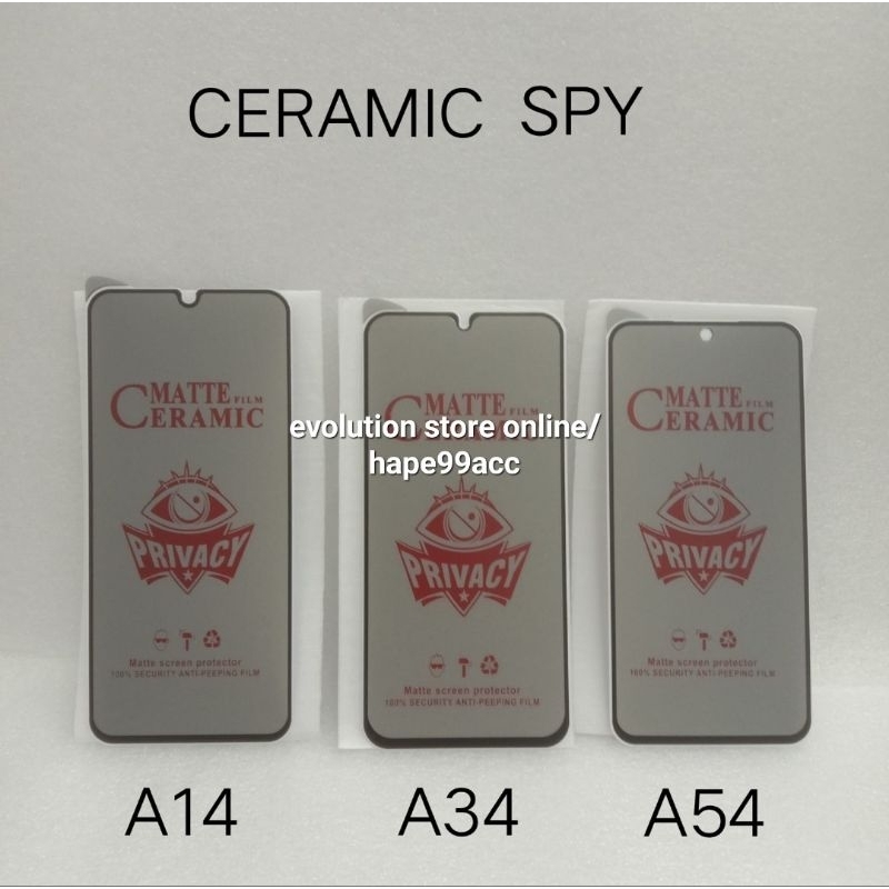 Jual Samsung A14 M14 A24 A34 5G M34 5G A54 5G M54 5G anti gores spy nano ceramic matte | Shopee ...