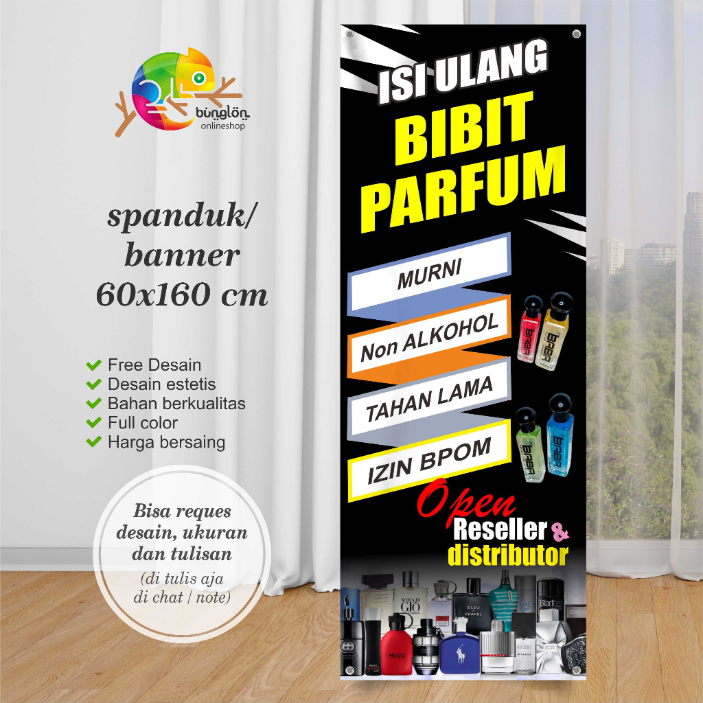 Jual 60x160 Spanduk Banner Isi Ulang Bibit Parfum | Shopee Indonesia