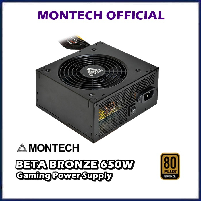 Jual Montech Beta 650W PSU Power Supply ATX 80 Plus Bronze 650 Watt ...
