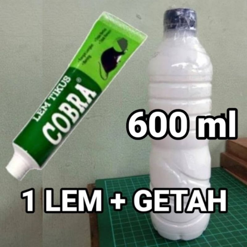 Jual getah karet cair 600 ml bundle 1 pc lem COBRA | Shopee Indonesia
