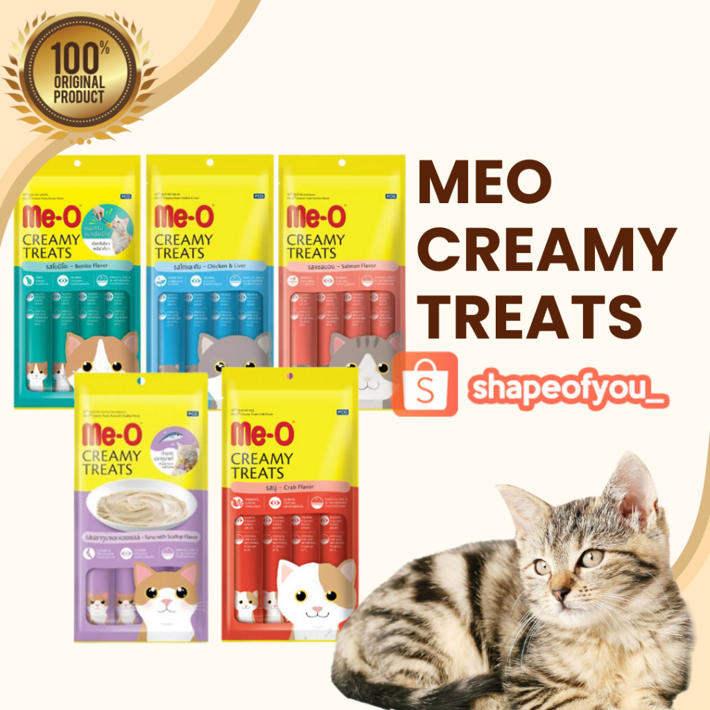 Jual Meo Creamy Treats Snack Me-O Cat Strip Wet Food Makanan Kucing ...