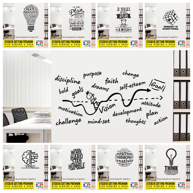 Jual Sticker Dinding Kantor Cutting Stiker Kaca Motivasi Kerja Besar ...