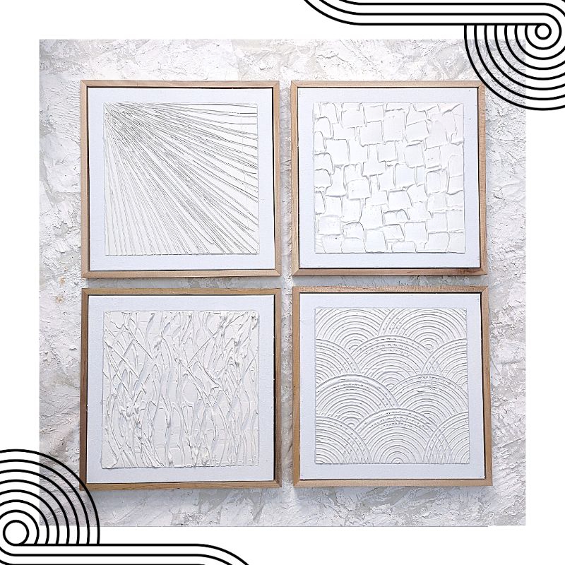 Jual Texture art 50x50 set of 4pcs , hiasan dinding texture , hiasan ...