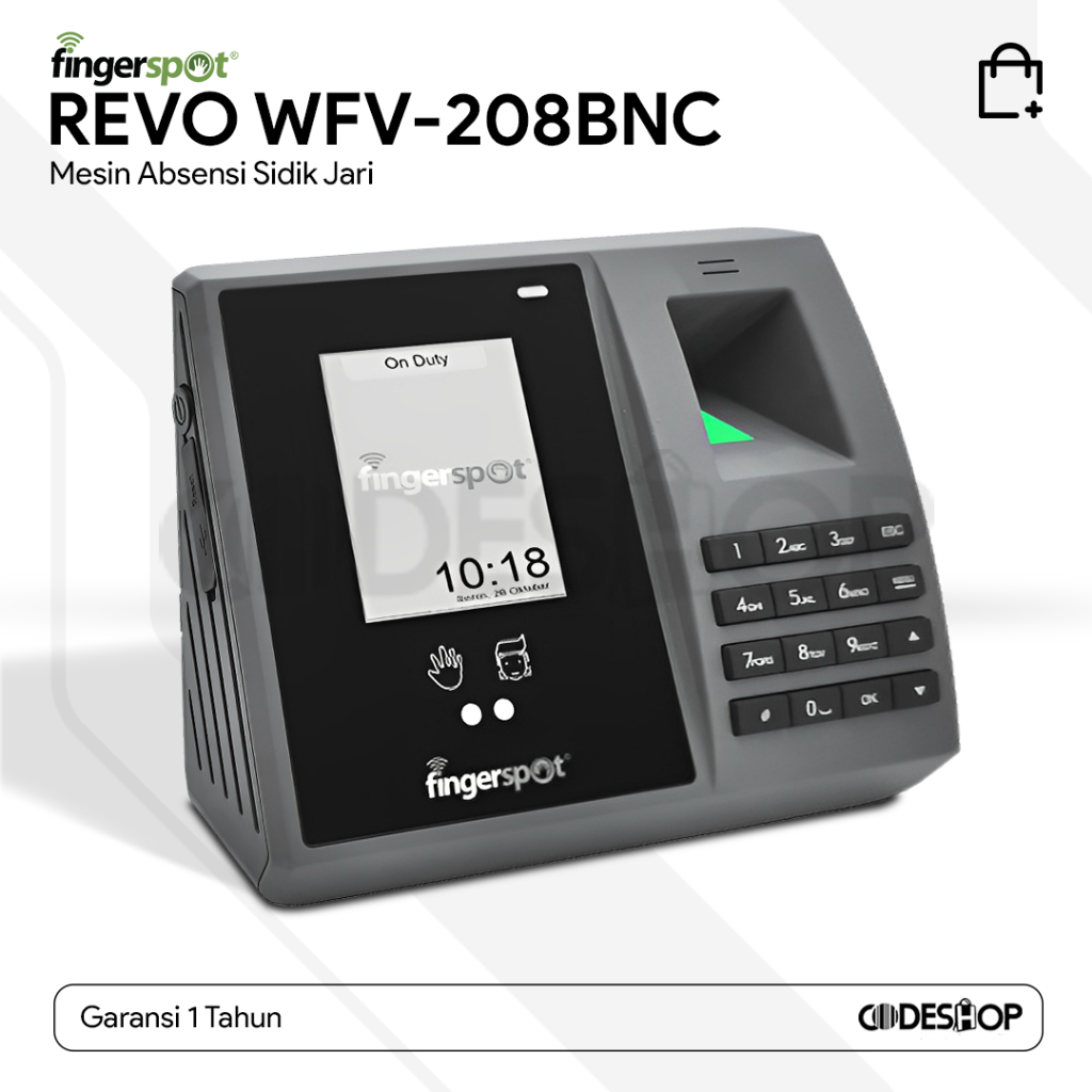 Jual Mesin Absen Fingerspot Revo WFV-208BNC Absensi Online | Shopee ...