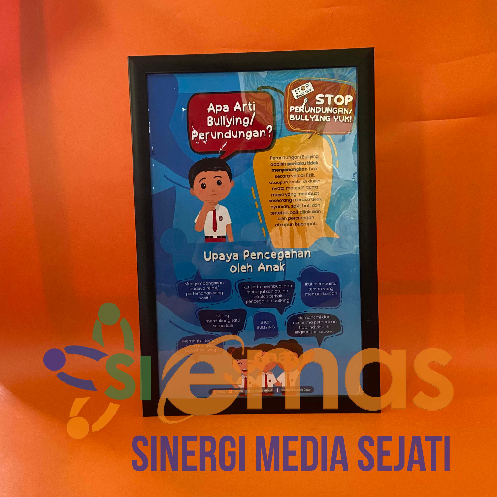 Jual Poster Arti Bullying + Frame Kayu A3 | Poster + Frame Kayu A3 ...