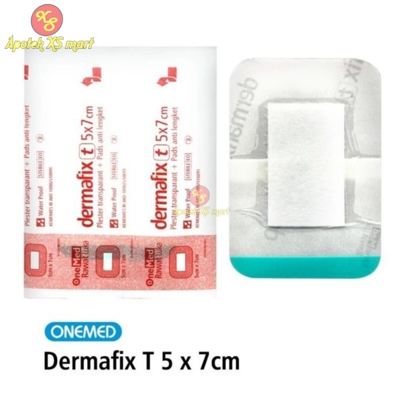 Jual ONEMED DERMAFIX T 5CM X 7CM PLESTER TRANSPARAN STERIL KEDAP AIR ...