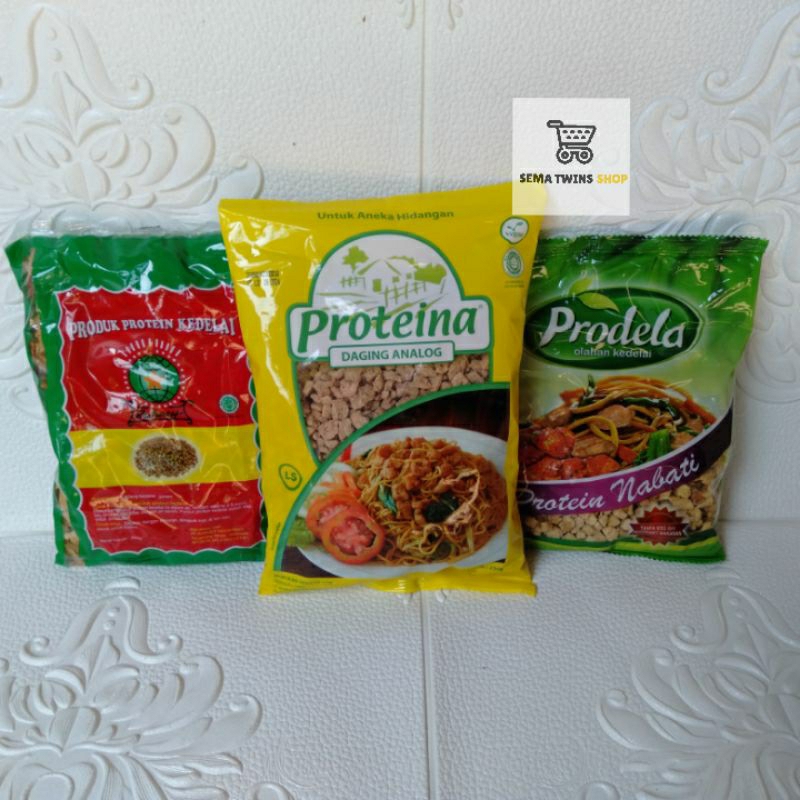 Jual PROTEINA Daging Nabati 250gr / Prodela Ruhuey Cap tiga bintang ...