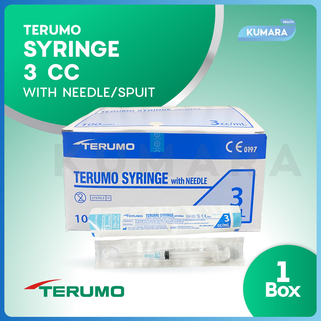 Jual TERUMO - Syringe 3cc with Needle / Spuit 3ml BOX | Shopee Indonesia
