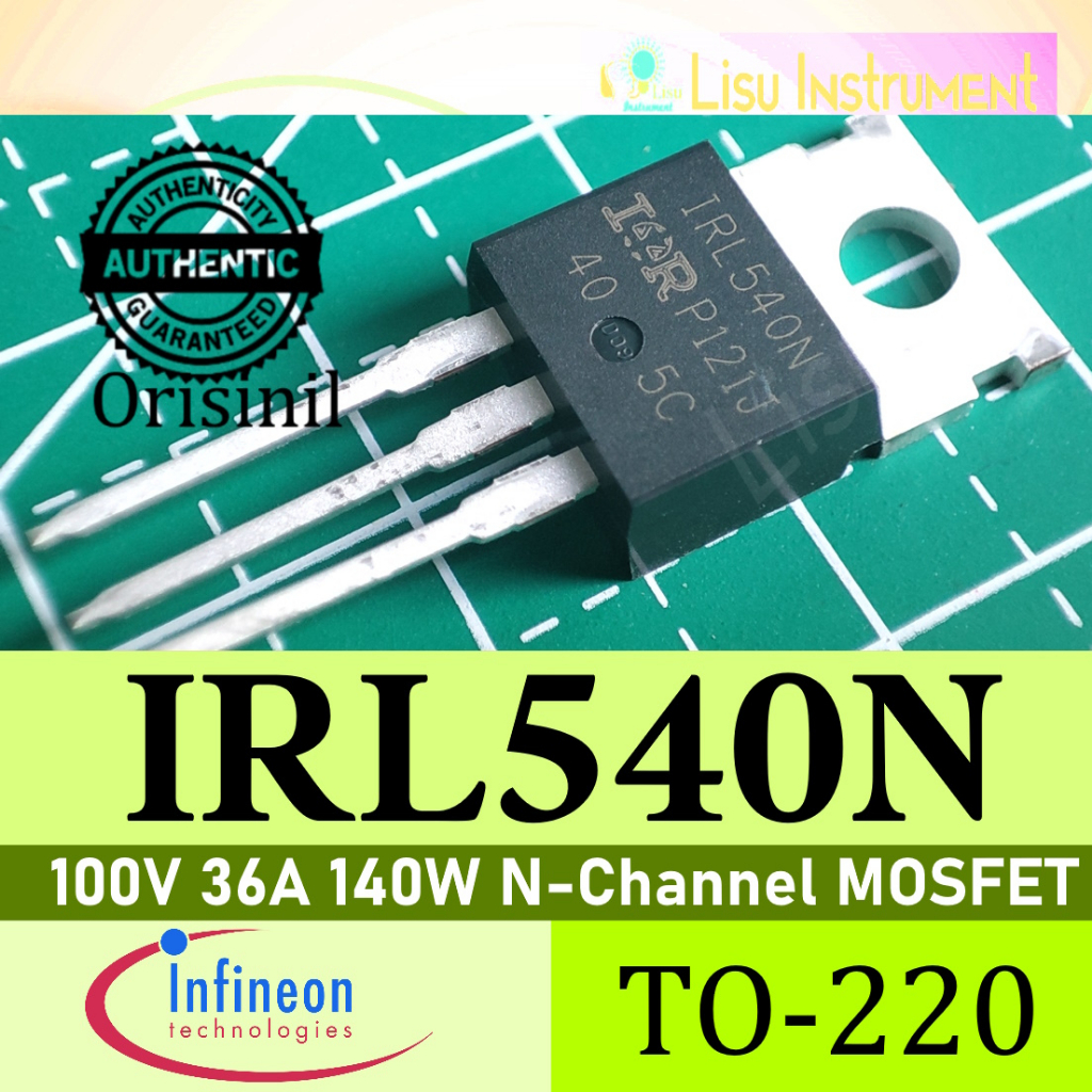 Jual IRL540N 100V 36A 140W N-Channel MOSFET TO-220 ORIGINAL Infineon ...