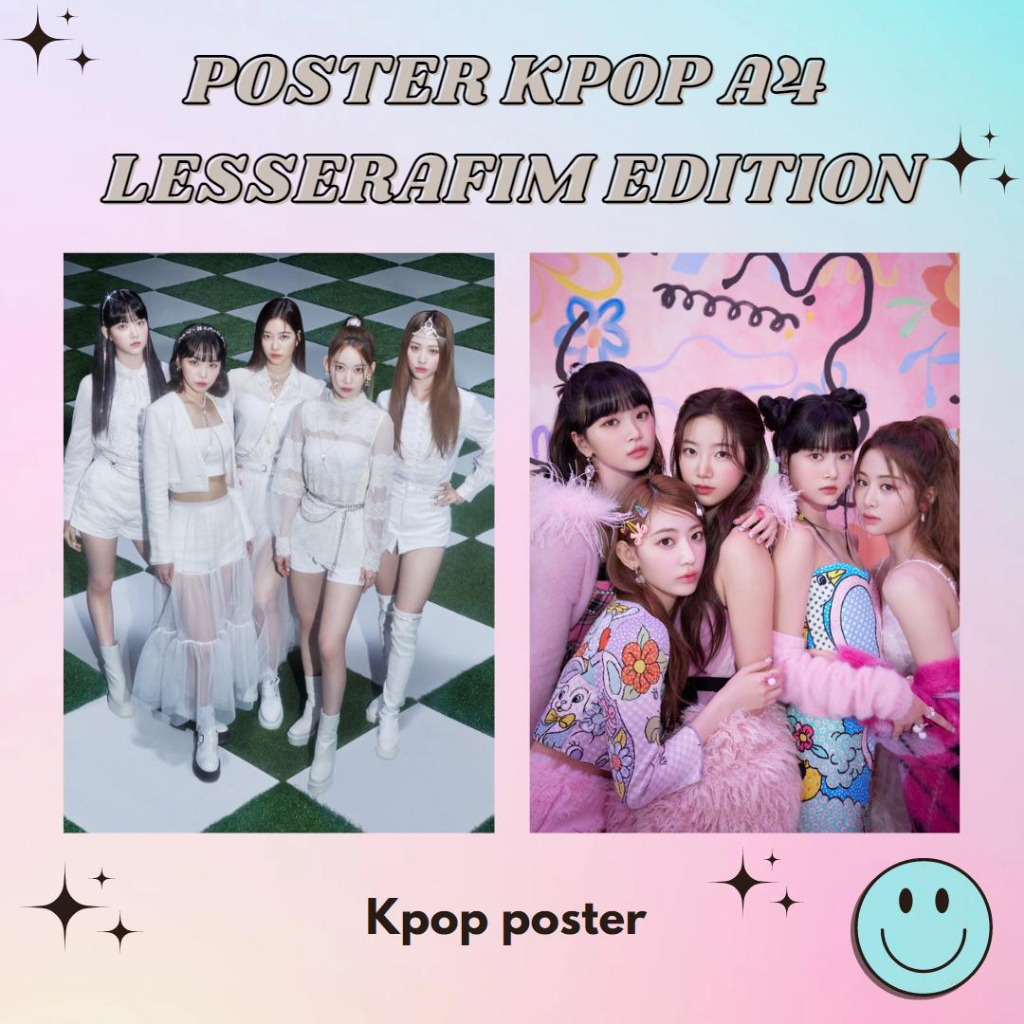Jual Poster Kpop LESSERAFIM A4 (Harga Untuk 2 Pcs) | Shopee Indonesia
