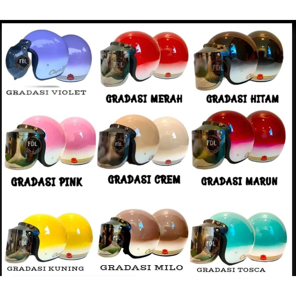 Jual HELM BOGO CLASIC DEWASA GRADASI SNI | Shopee Indonesia