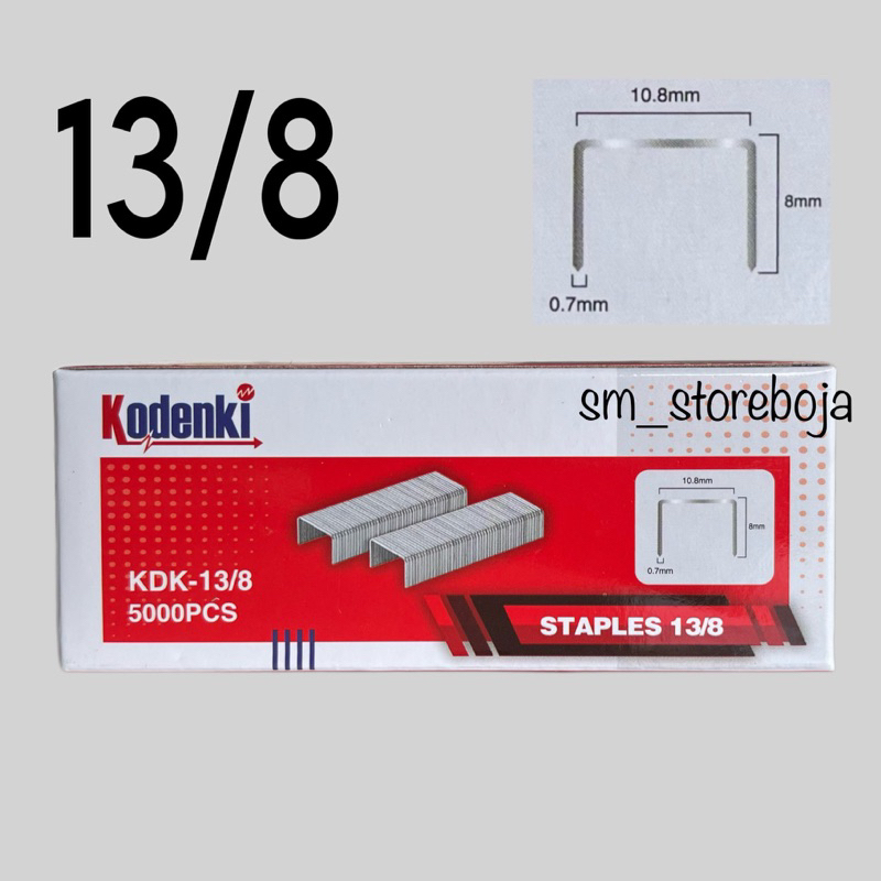 Jual Kodenki isi staples 13/8 mm stapler gun R23 manual tembakan gun ...