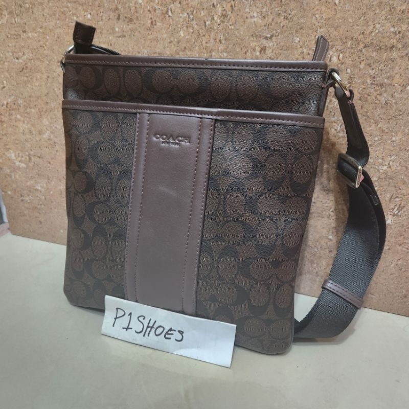 Jual tas selempang pria coach heritage messenger cowok tas slim ...